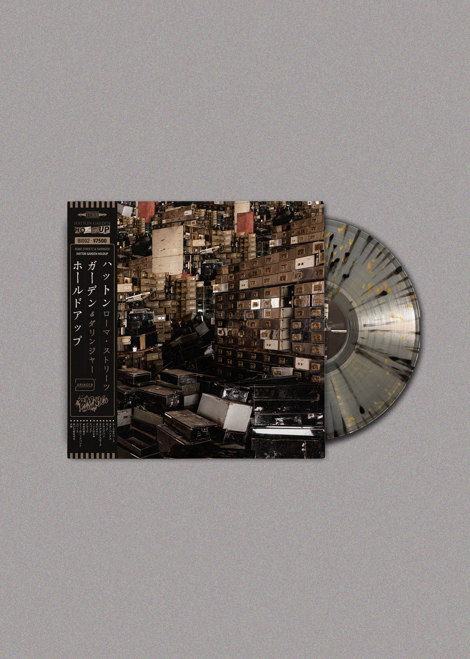 "Hatton Garden Holdup" Limited Black Obi Strip Vinyl (Black/Gold ...